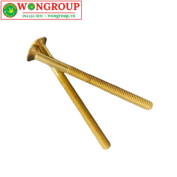 Bulong lục giác chìm đầu côn M6, màu vàng đồng » Tập đoàn WonGroup - WonGroup.vn